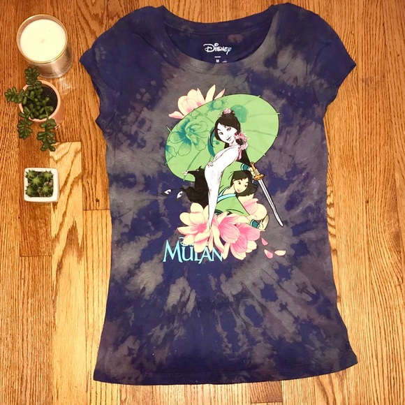 Disney | Tops | Mulan Disney Lotus Bleach Dye Tie Dye T Shirt | Poshmark